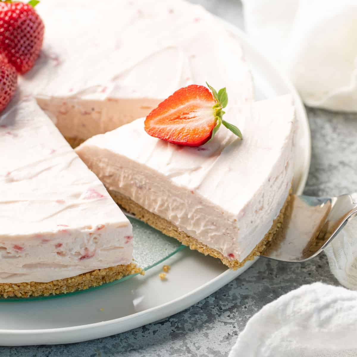 No Bake Strawberry Cheesecake No Bake Strawberry Cheesecake